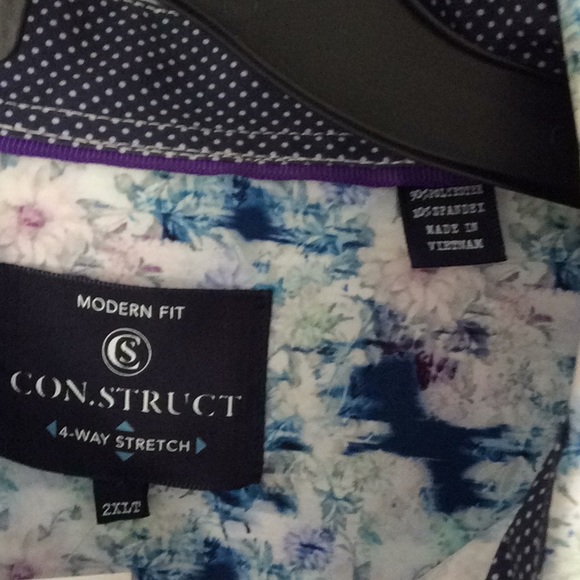 Con.Struct | Shirts | Mens Construct Modern Fit 4way Stretch Shirt | Poshmark
